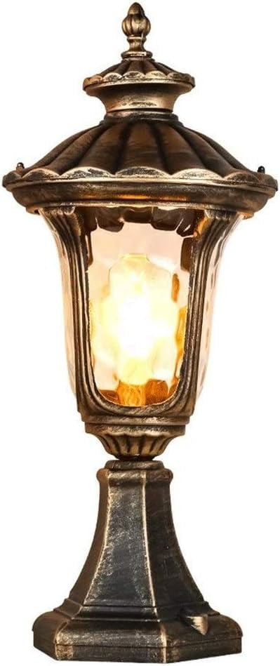 Wall Lamps,Column Headlight-Solar Pillar Lamp, European Retro Column ...