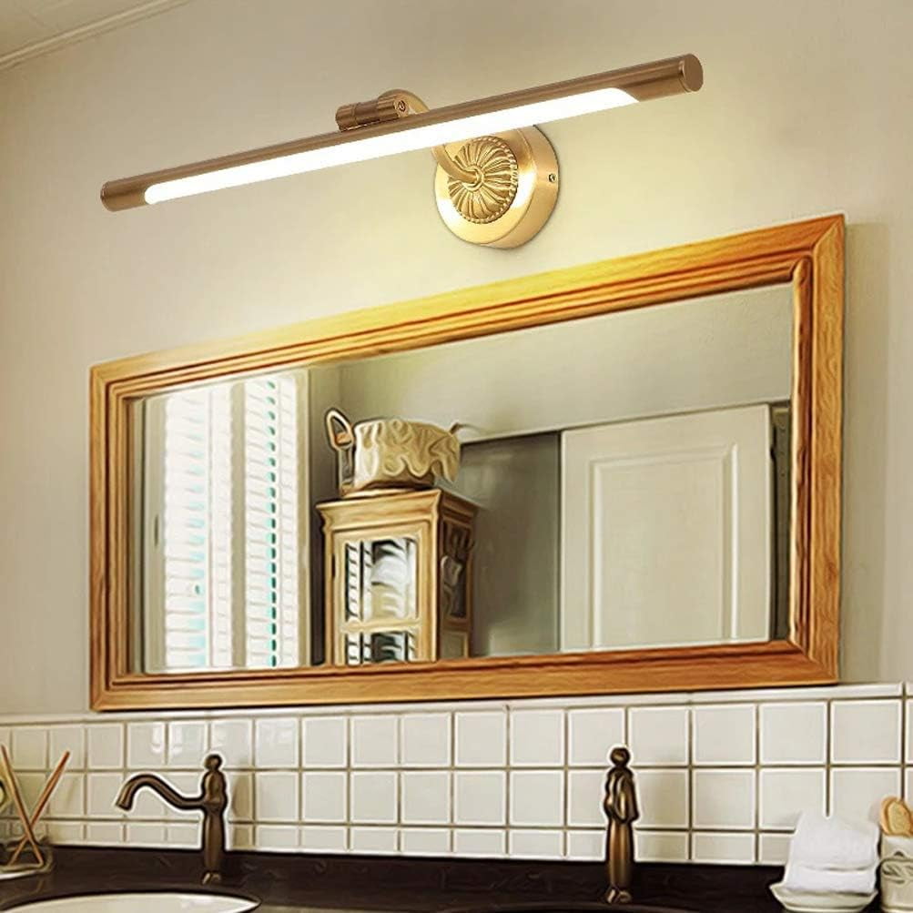 Wall Lamps,Led Mirror Front Light Retro Brass Bathroom Mirror Light ...
