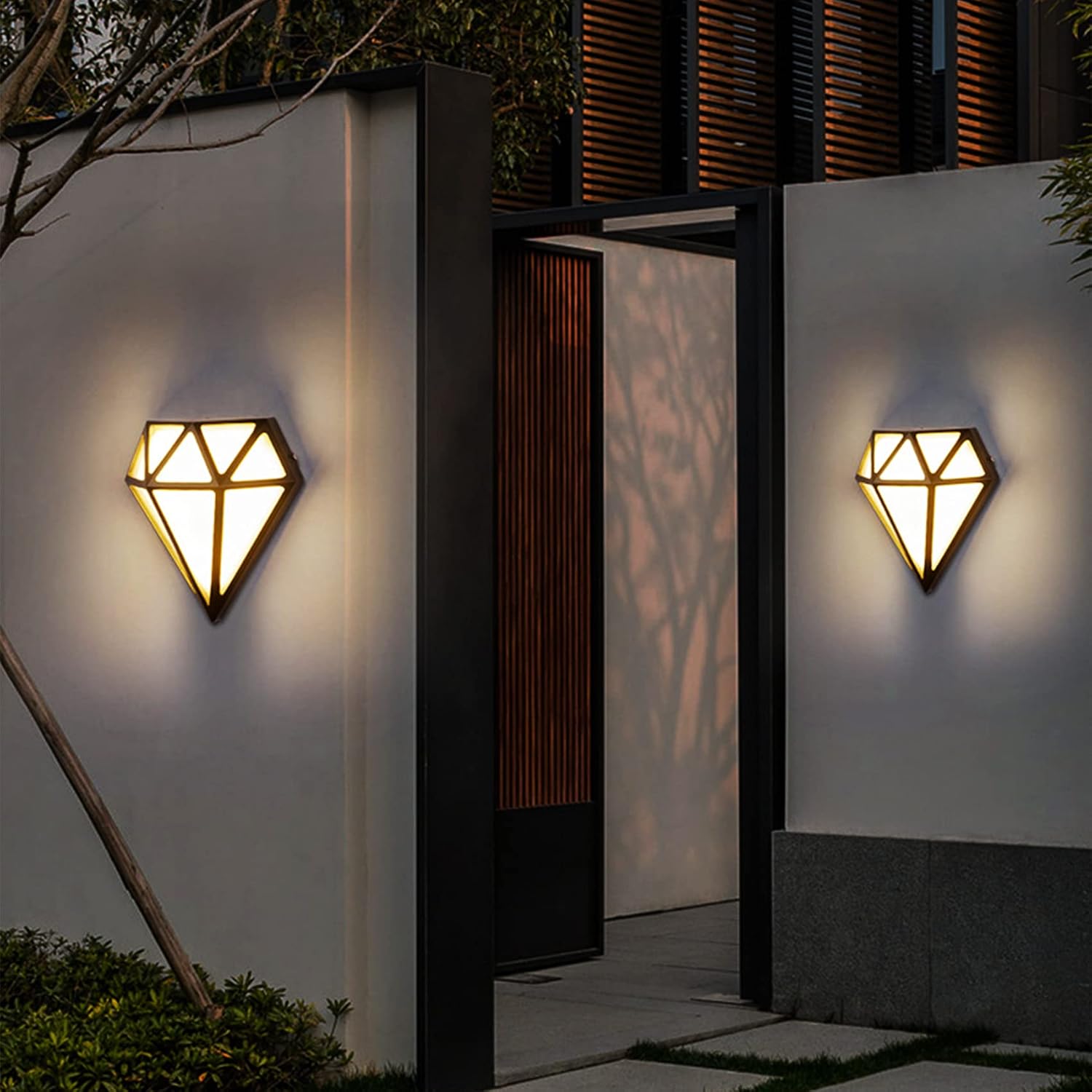 Wall Lamps,Outdoor Wall Lamp,Creative Diamond Design Wall Lamp, Ip65 ...