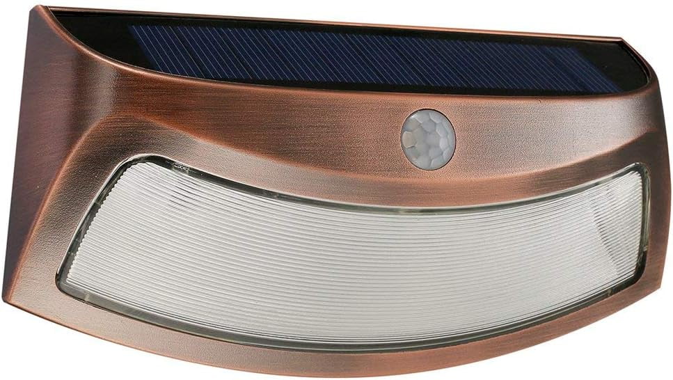 Wall Lamps,Pack of 2 Solar Power Light 8 Led Outdoor Solar Smile Wall ...