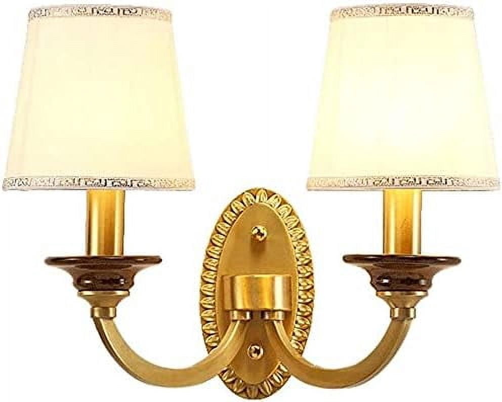 Wall Lamps,Table Lamps E14 Bedside Wall Lamp European Full Copper Wall ...