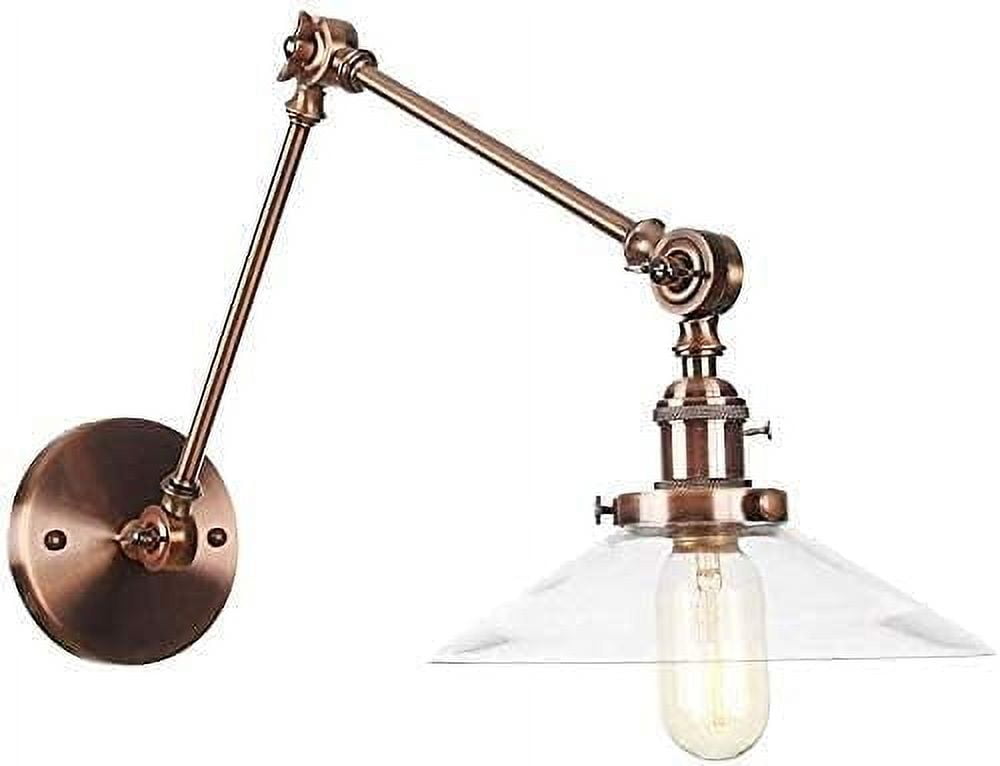 Wall Lamps,Vintage Swing Arm Wall Lamp Iron Hardwire Loft Barn Lighting Wall Light Industrial ...