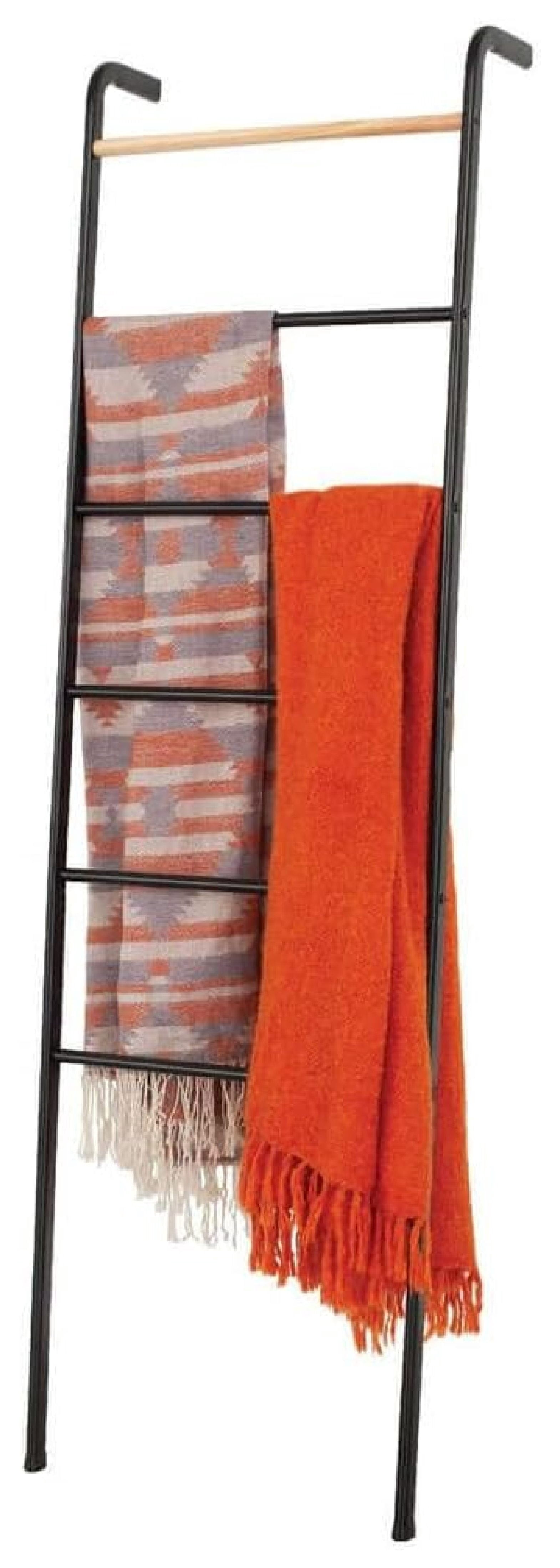 Wall Leaning Ladder Rack for Household Fabrics, Clothing, , Black ...