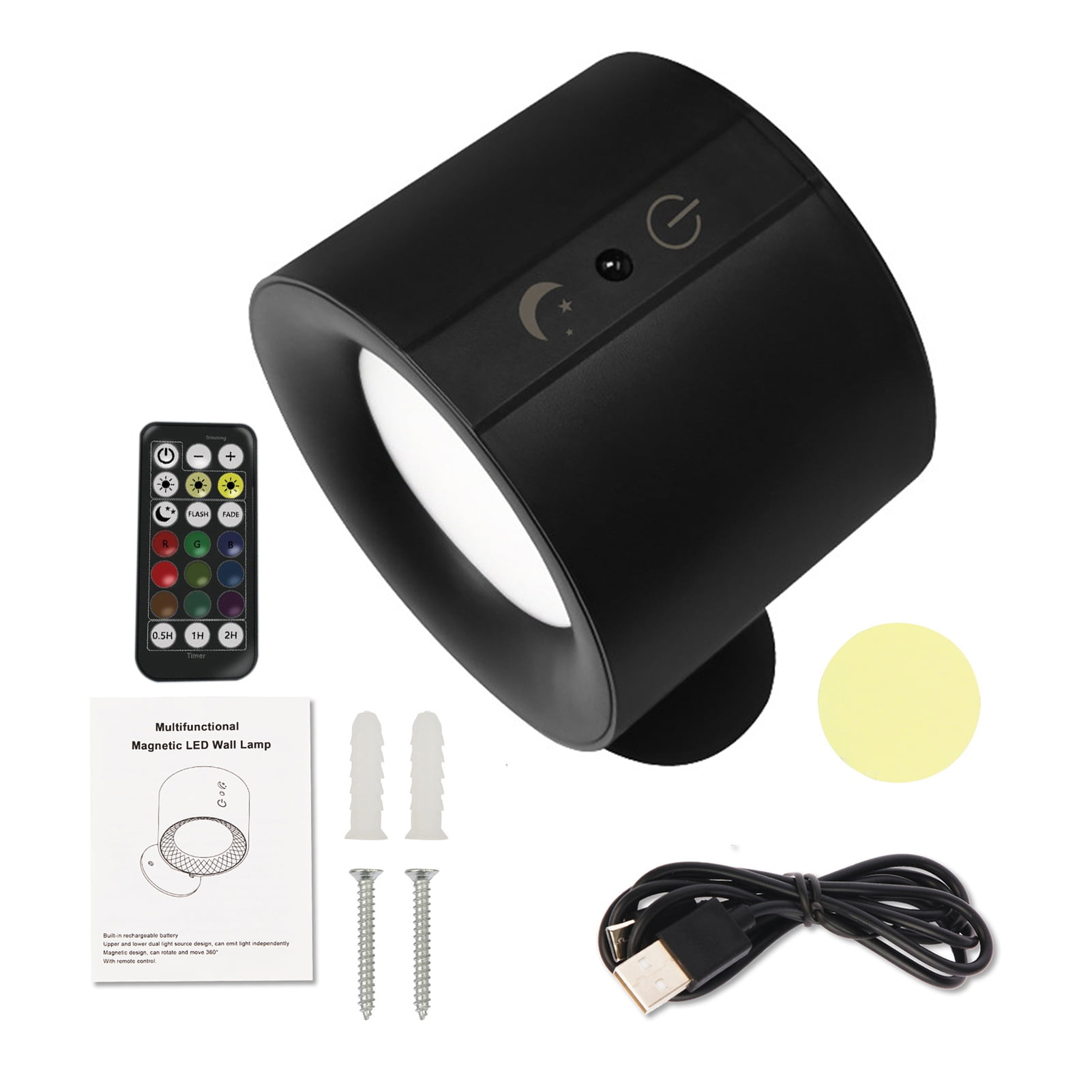 Wall Light Led Wall Lamp with Remote Control Adjustable Brightness ...