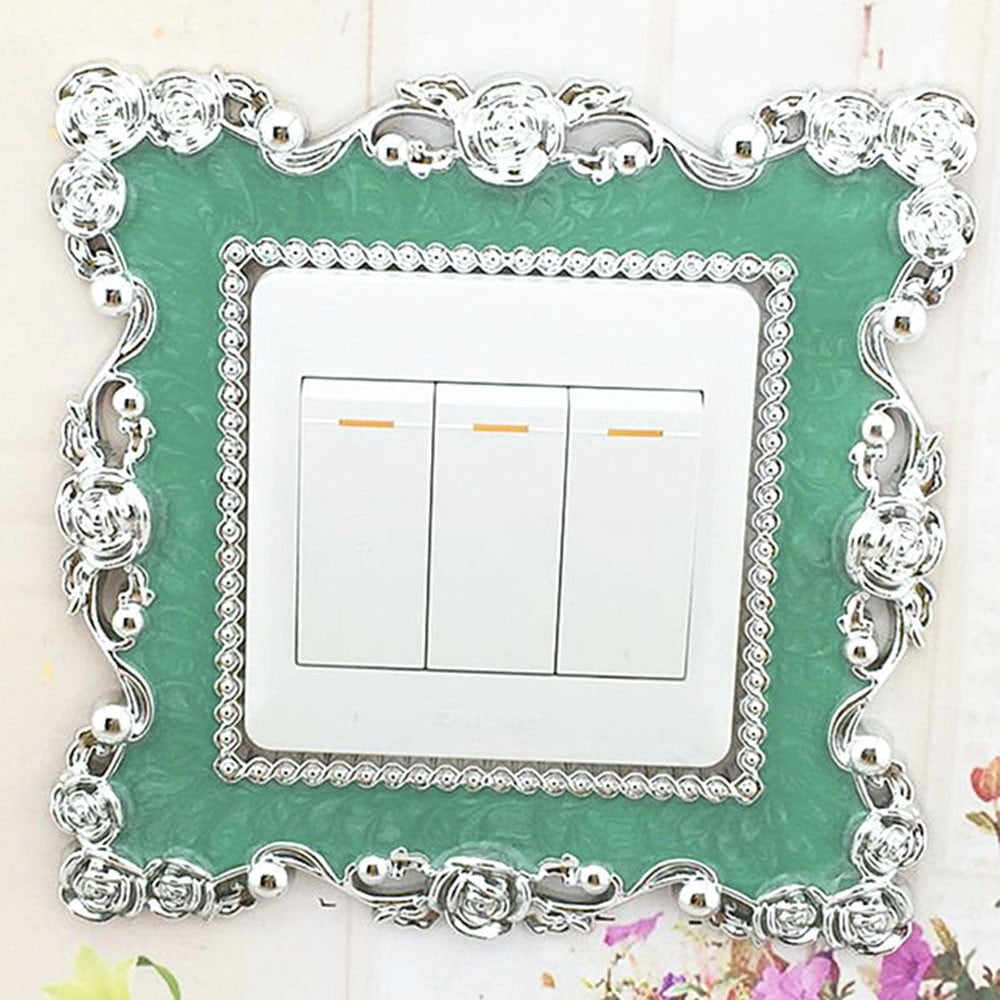 Wall Light Socket Stickers Material Square Shape With Rose Trim Design ...