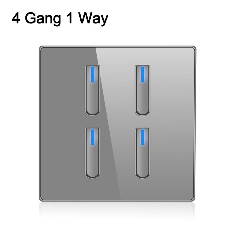 Wall Light Switch Panel Led Indicator Self-Reset Wall Switches 10A 250V ...