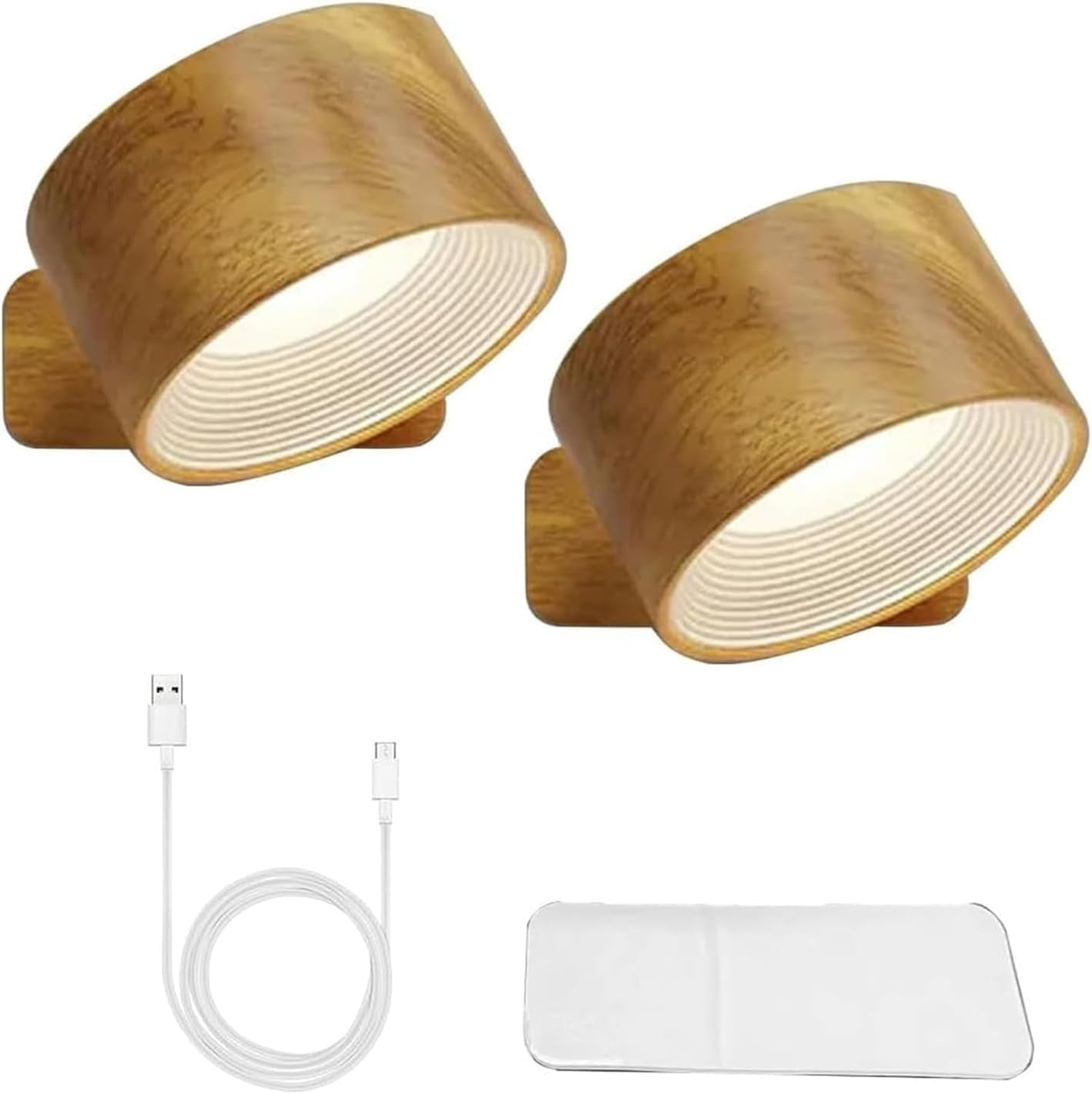 Wall Lights, 360°Rotation Lighting, Touch Control Adjust 3 Brightness ...