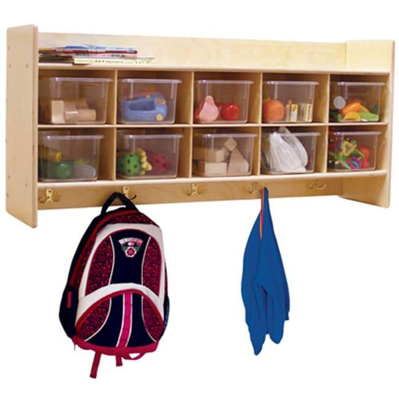 Wall Locker & Cubby Storage With 10 Translucent Trays - Walmart.com