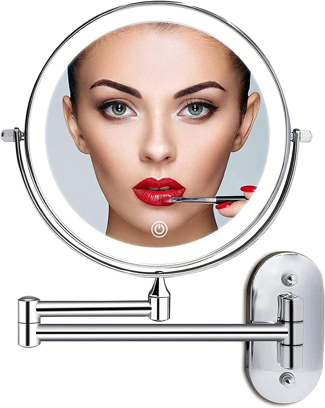 Wall Mirror for Bathroom , LED Wall Mounted Makeup Mirror Double Sided ...