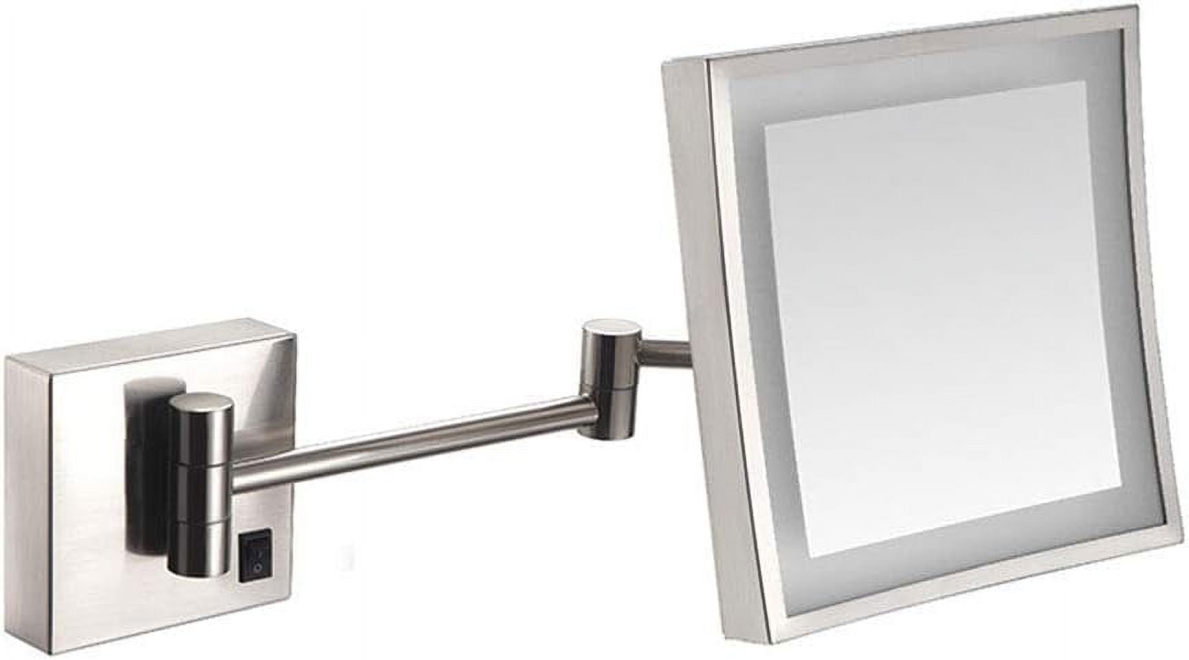 Wall Mirror, Makeup Mirror Lighted Vanity Bathroom Square Mirror with ...
