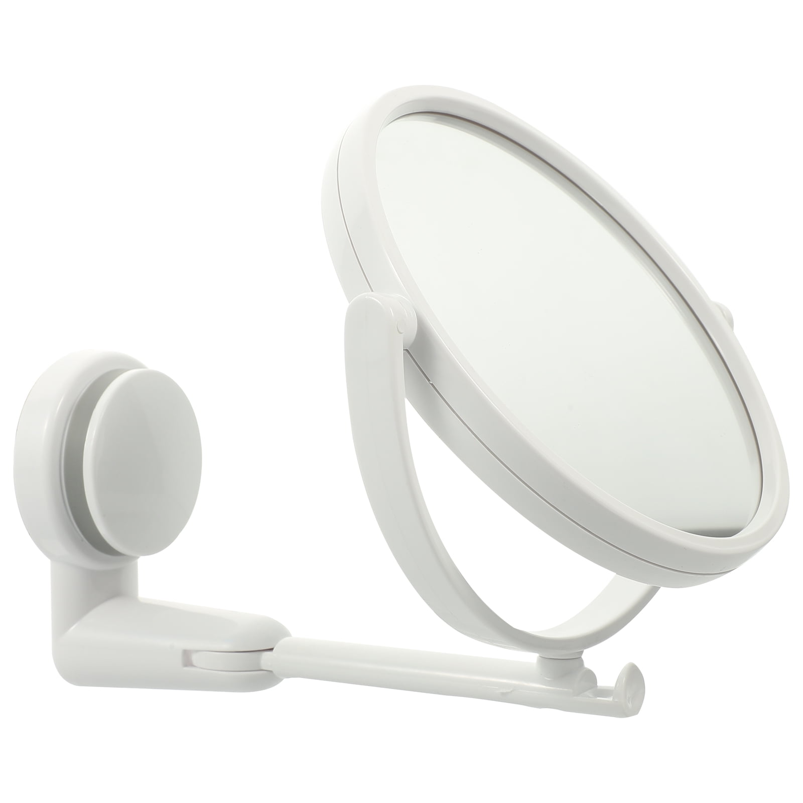 ifundom Wall Mounted Makeup Mirror White ABS Glass for Makeup Rotary ...