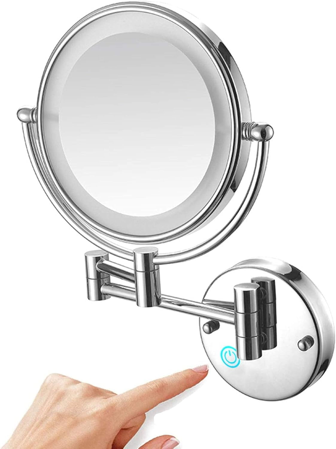 Wall Mirror , Wall Mounted Makeup Mirror 7.8 Inch 1X/10X, Double Sided ...