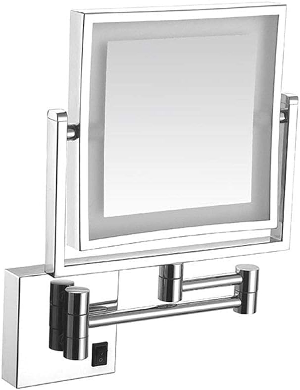 Wall Mirror, Wall Mounted Makeup Mirror 8-Inch Two-Sided Swivel Wall ...