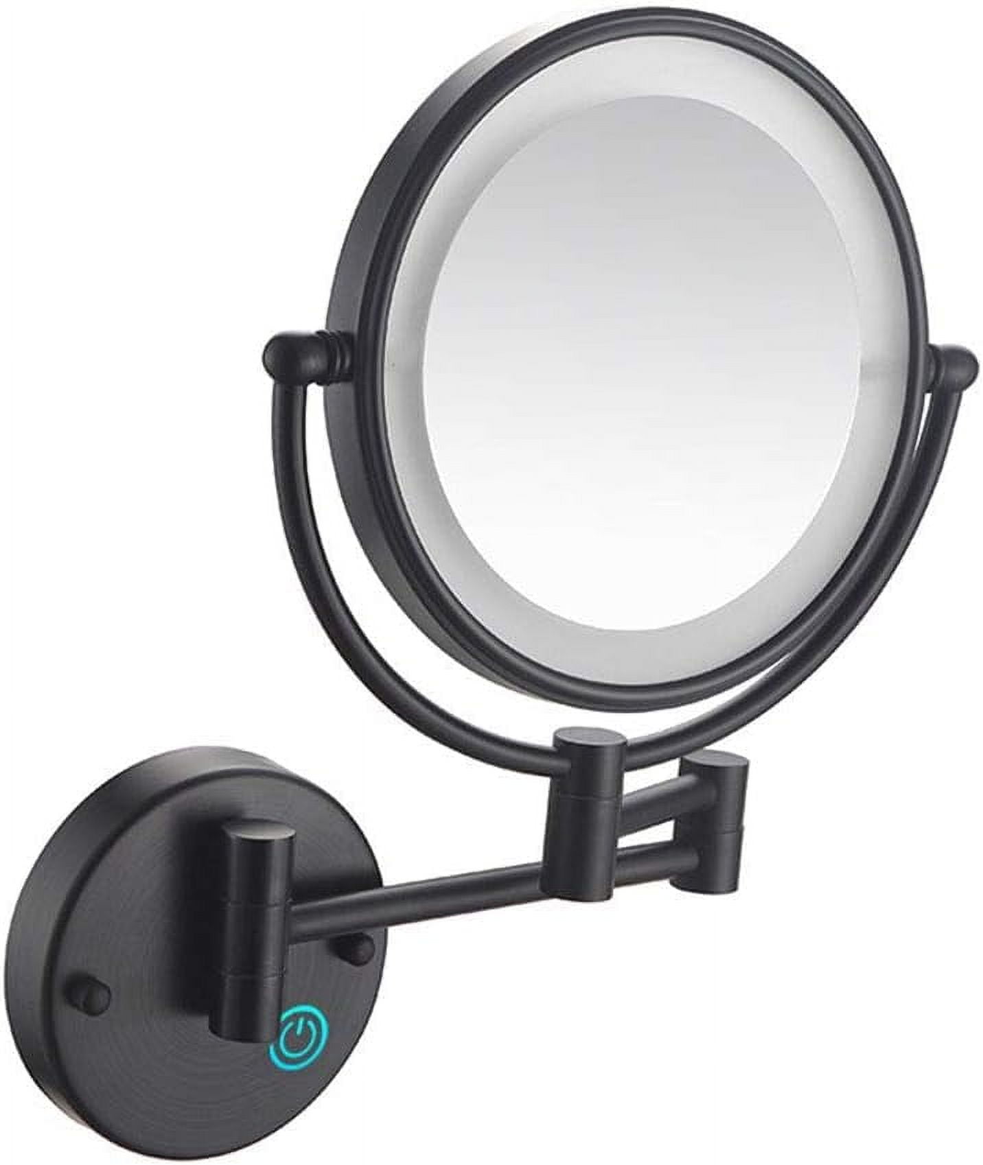 Wall Mirror , Wall Mounted Makeup Mirror with LED Lights, 8-Inch Two ...