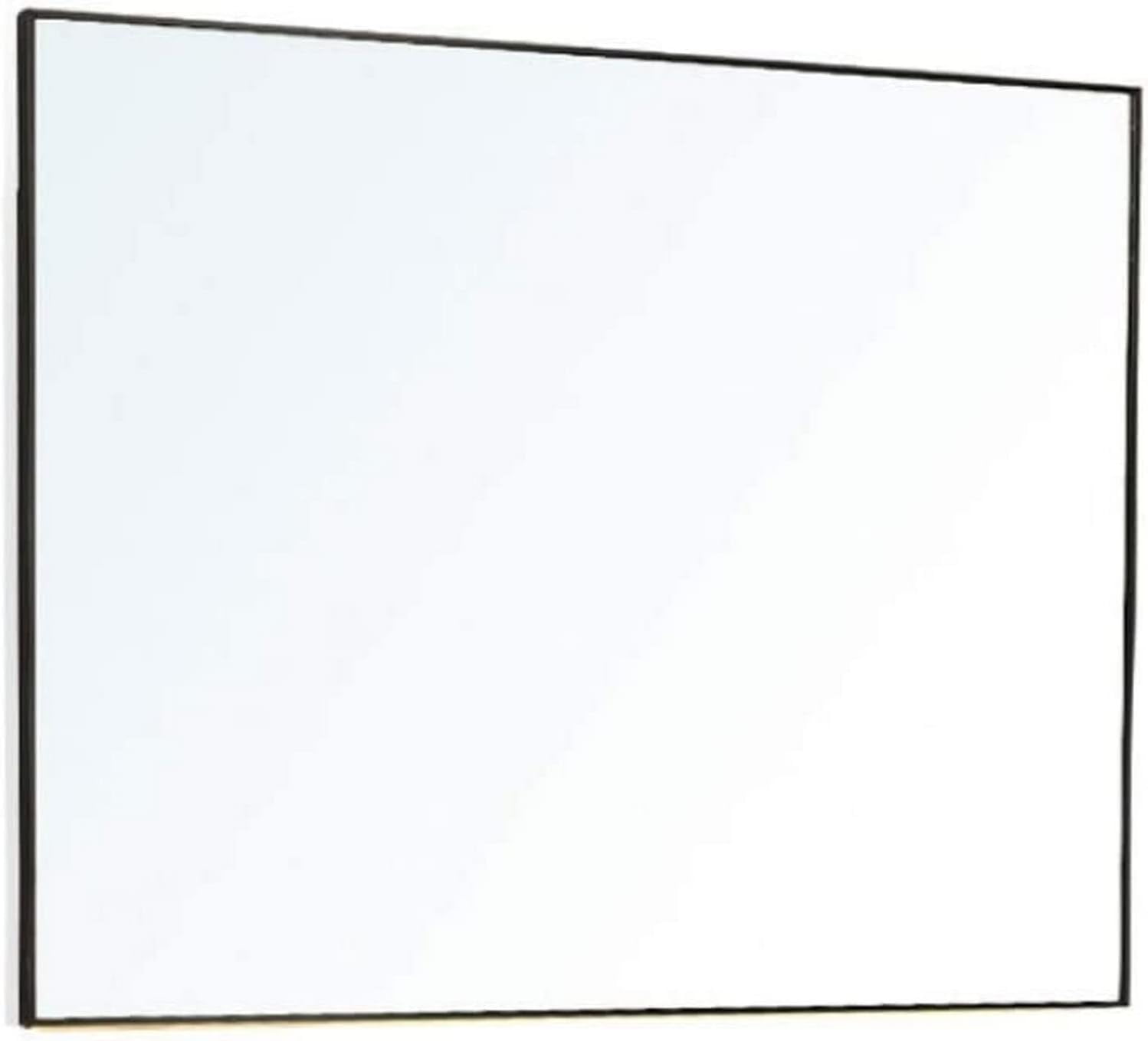 Wall Mirror, Wall Mounted Mirror Makeup Vanity Mirror Large Rectangular Wall Mirror Black Metal ...