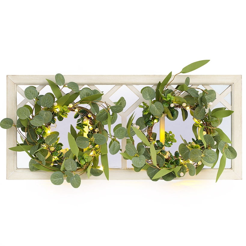 Wall Mirrors with Wreath - Double - Walmart.com