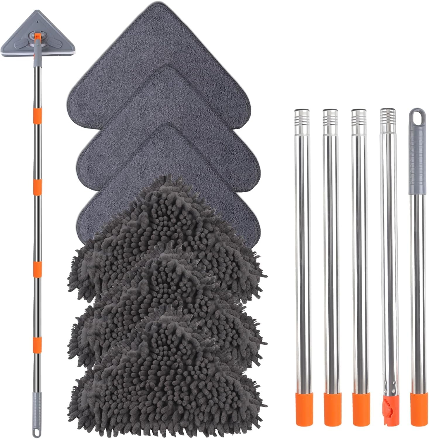 Wall Mop with 80 Inches Long Handle, Wall Cleaner Mop Tool for Window ...