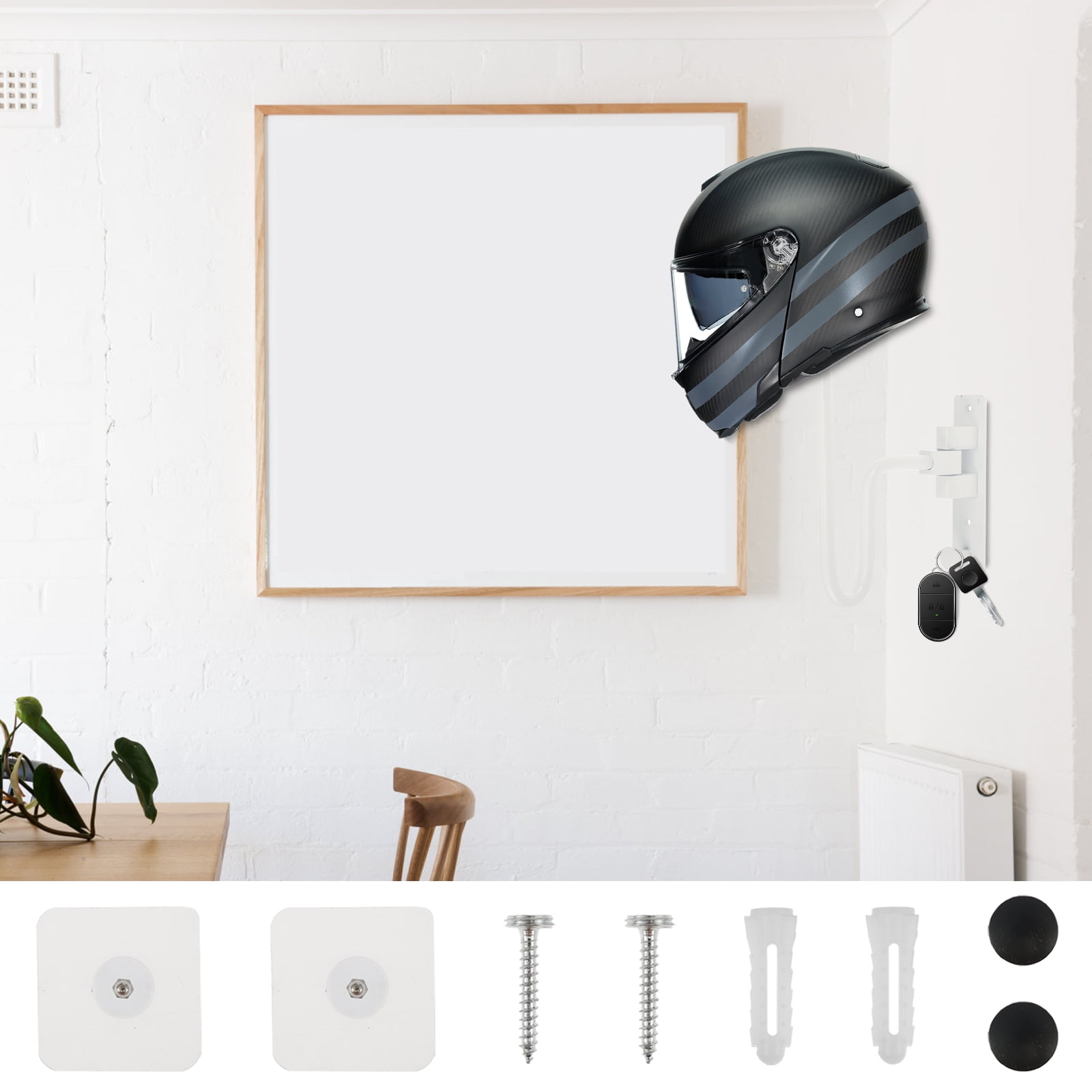 Wall Mount 180 Degree Rotation Motorcycle Helmet Rack Helmet Holder ...