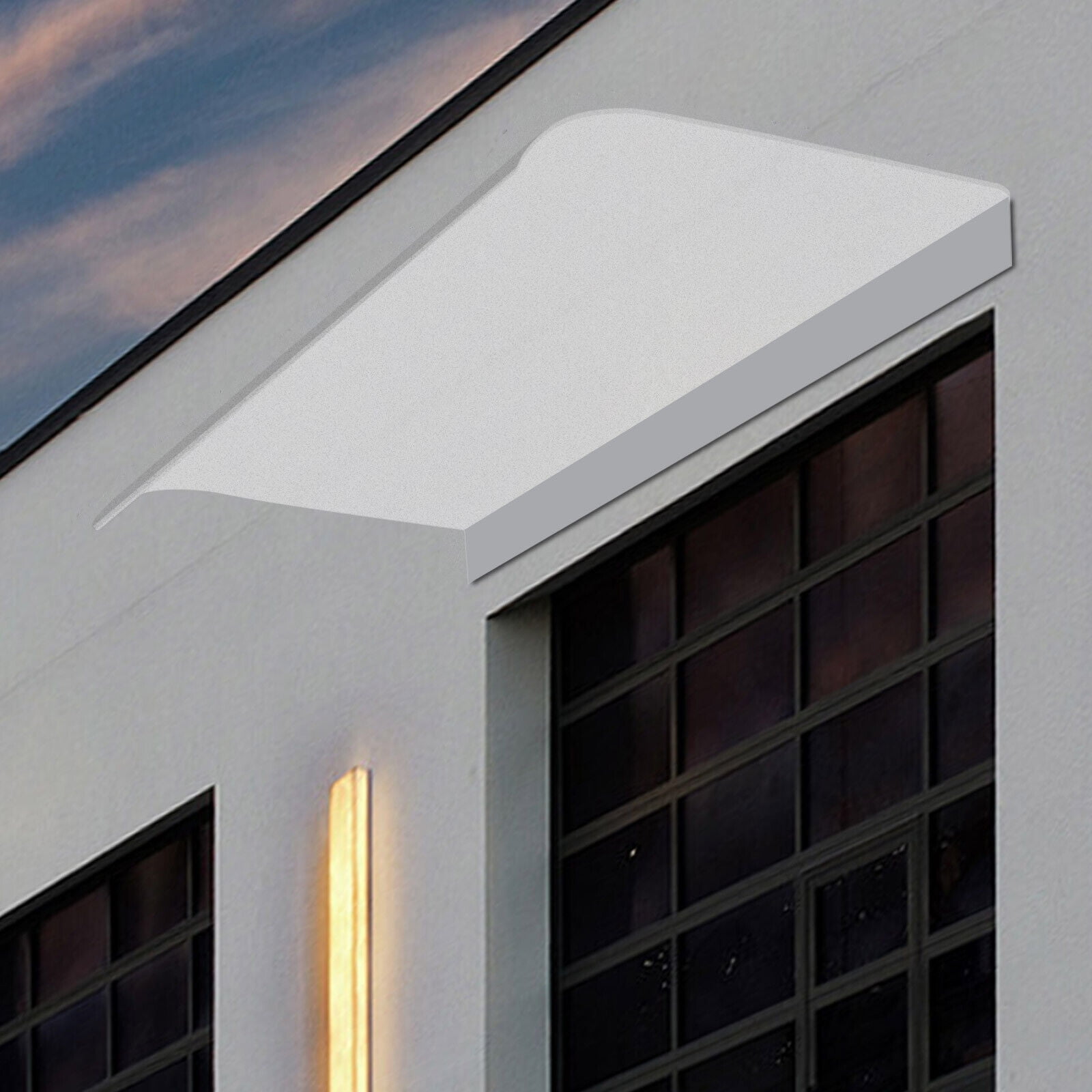 Wall Mount Awning Canopy, 31.5*19.7in Frosted Rain Shelter, Window ...