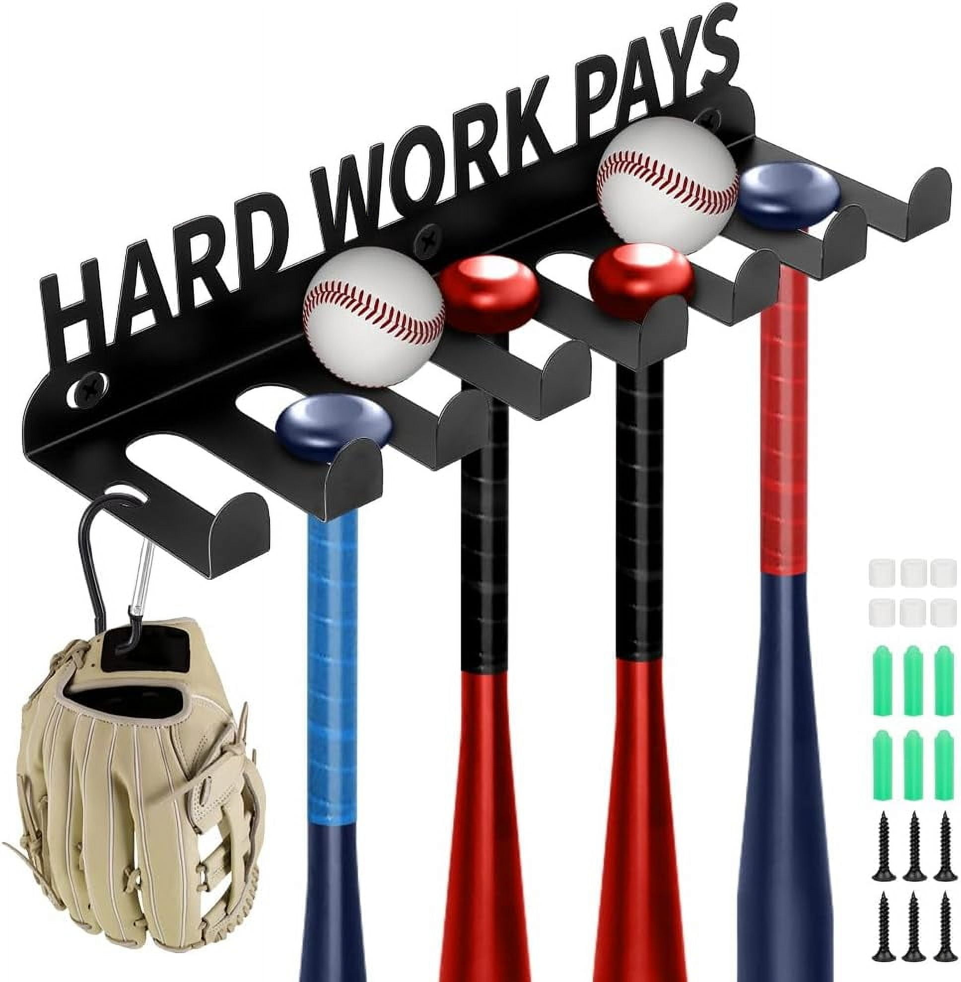Wall Mount Baseball Bat Holder Iron Baseball Softball Bats Organizer ...