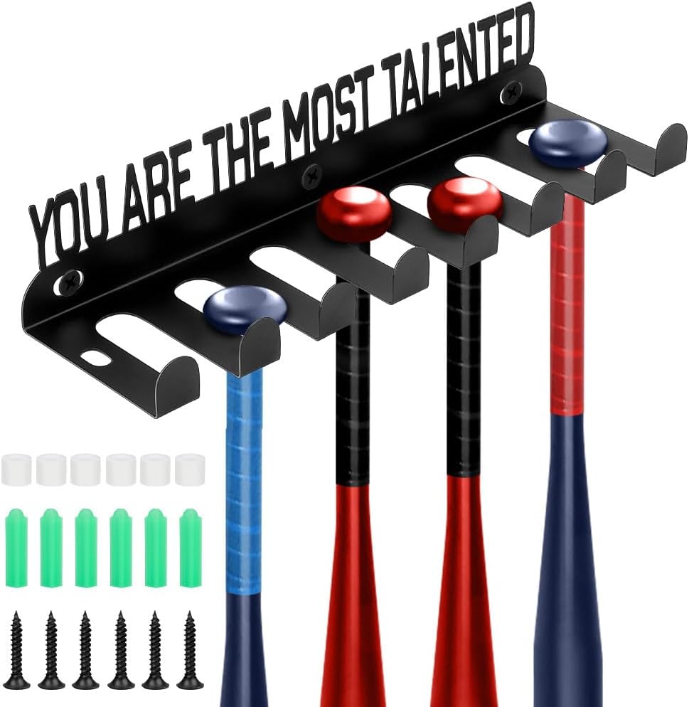 Wall Mount Baseball Bat Holder Iron Baseball Softball Bats Organizer ...