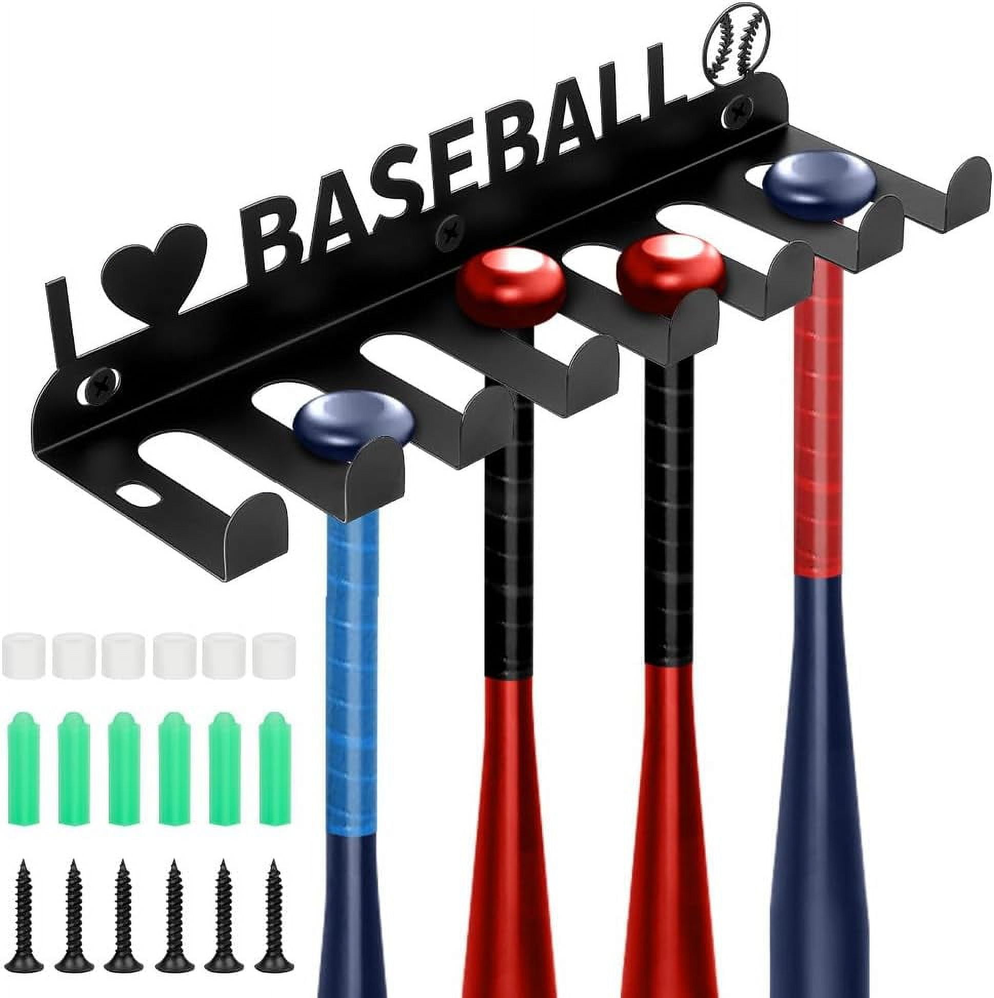 Wall Mount Baseball Bat Holder Iron Baseball Softball Bats Organizer ...