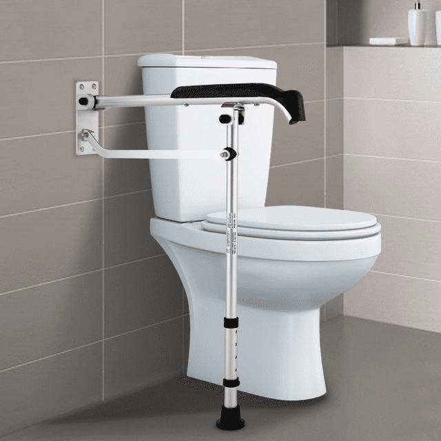 Wall Mount Bathroom Safety Railing Toilet Grab Rail for Elderly People ...