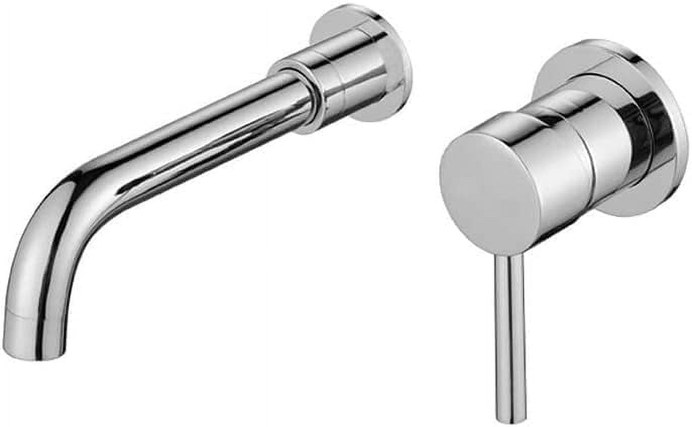 Wall Mount Bathroom Sink Faucet,Brass Hot and Cold Single Handle,Wall ...