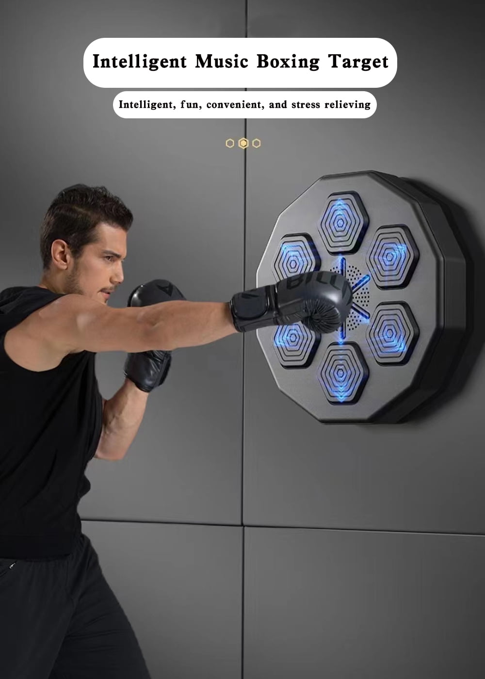 Wall Mount Boxing Training Target Bluetooth Music Indoor React Exercise ...