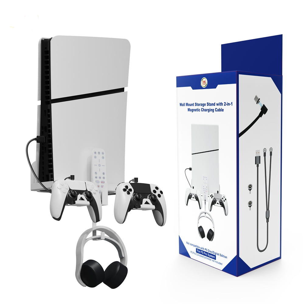 Wall Mount Bracket For PS5 Slim Console, Game Controller/Headset ...