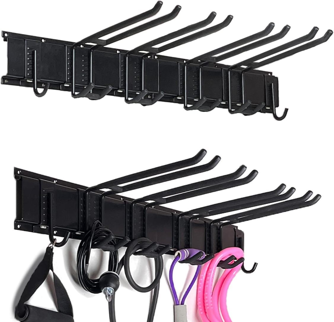 Wall Mount Cable Attachment Storage Rack for Lat Pull Down Bar, Home ...