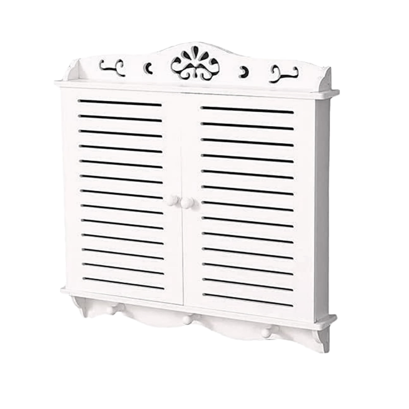 Wall Mount Cable Management Box, Wooden Router Shelf with Ventilation ...