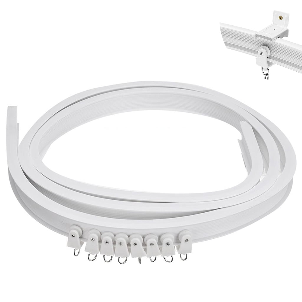 Wall Mount Ceiling Curtain Track, Flexible Curved Ceiling Track for ...