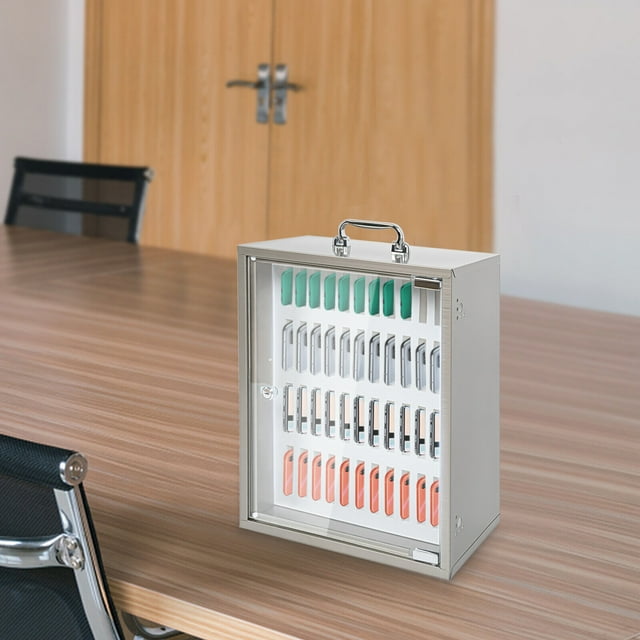 Wall-Mount Cell Phones Storage Cabinet Desktop Safety Lock Cabinet Box ...