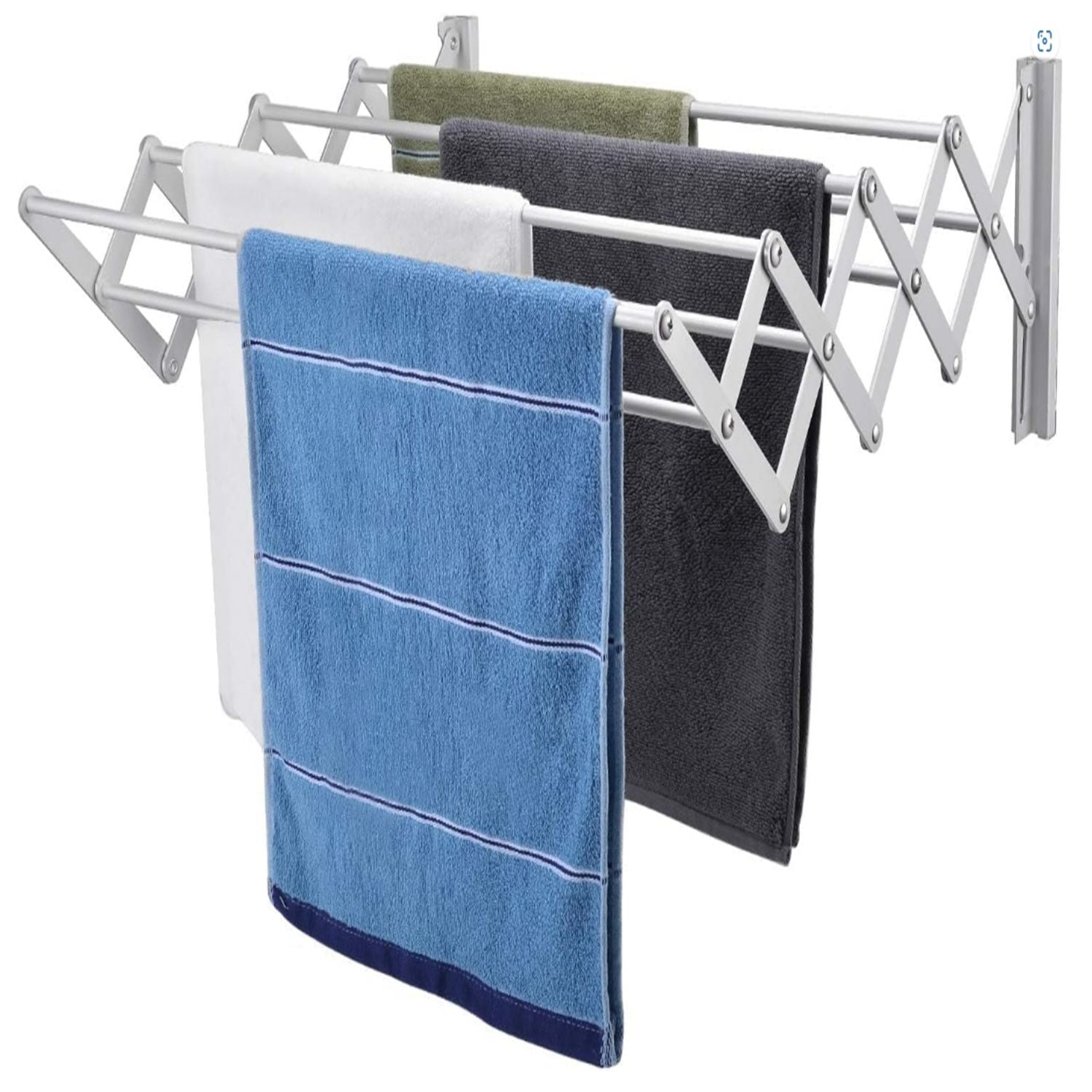 Wall Mount Clothes Drying Rack, 25.2" Wide Rustproof Accordion ...