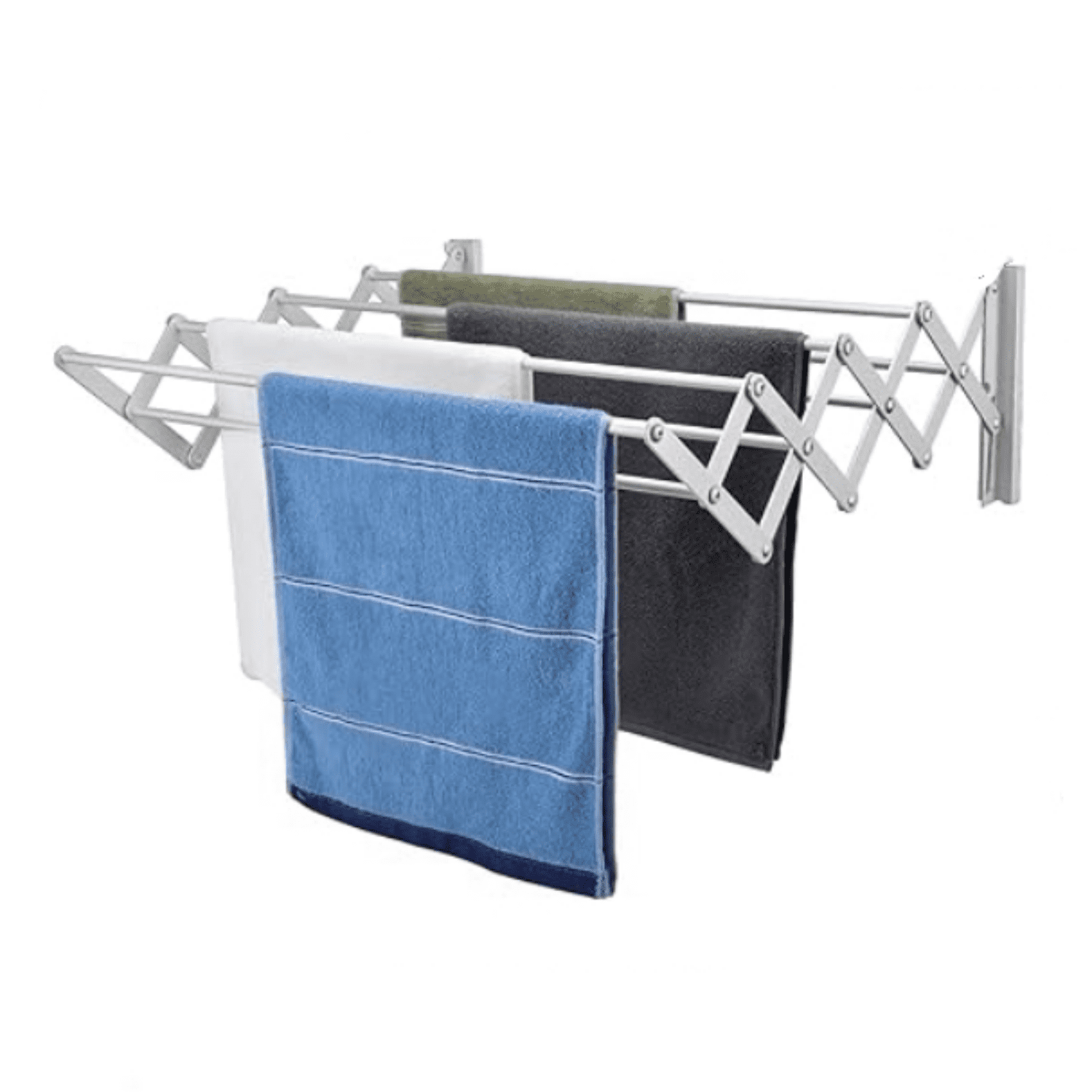 Wall Mount Clothes Drying Rack, 25.2" Wide Rustproof Accordion ...