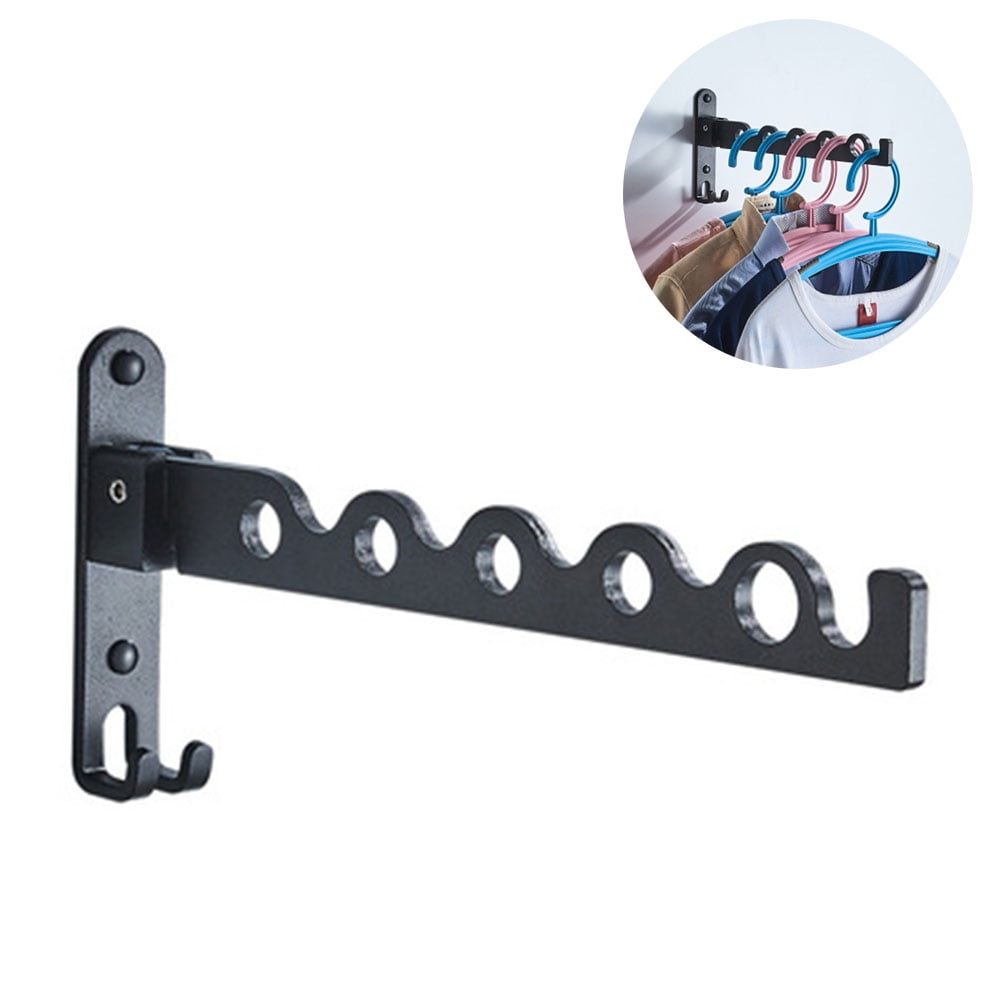 Wall Mount Clothes Hanger Laundry Room Hooks Wall Mounted Clothes Rack ...