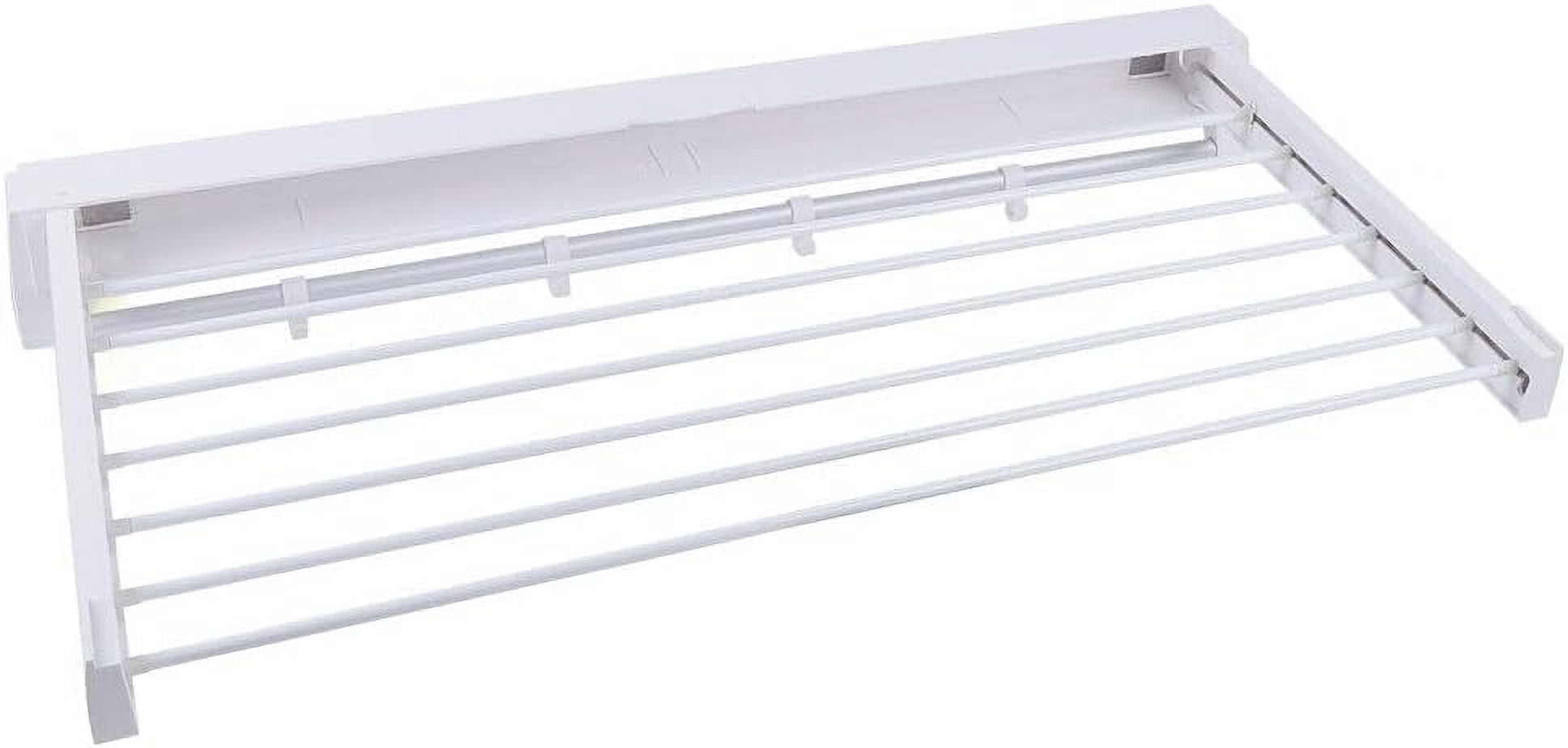 Wall-Mount Clothes Storage Drying Rack Retractable Dryer Hanger for ...