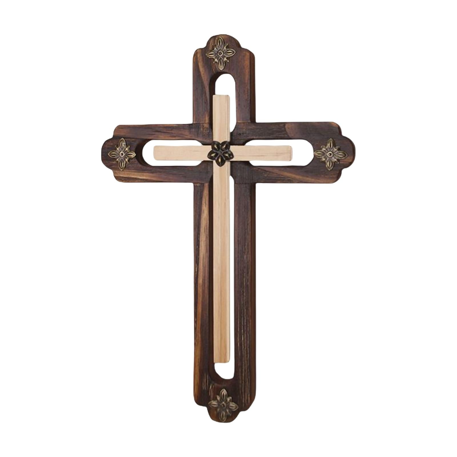 Wall Mount Crosses Wall Decor Holy Wooden Baptism Gift - Walmart.com