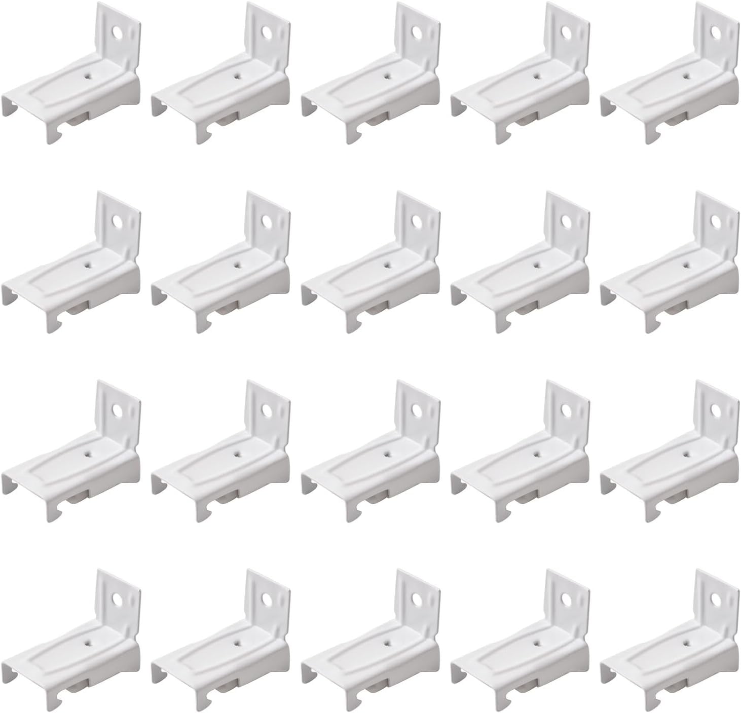 Wall Mount Curtain Track Bracket, 20Pcs Stainless Steel Bendable ...