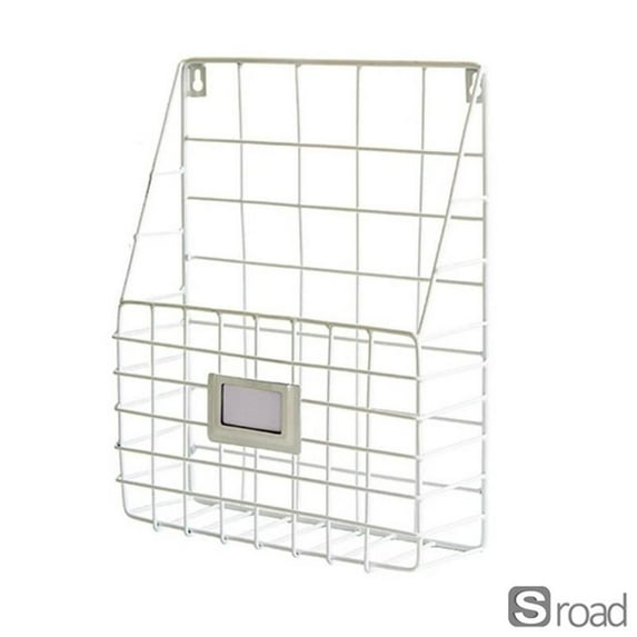 Wall Mount Or Desktop Magazine File Holder, Metal Mesh Document ...