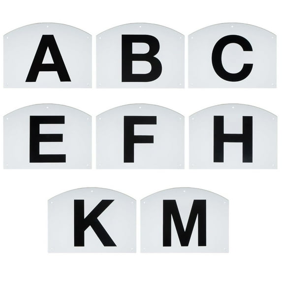 Wall Mount Dressage Letters Markers Plastic Training Arenas Markers for ...
