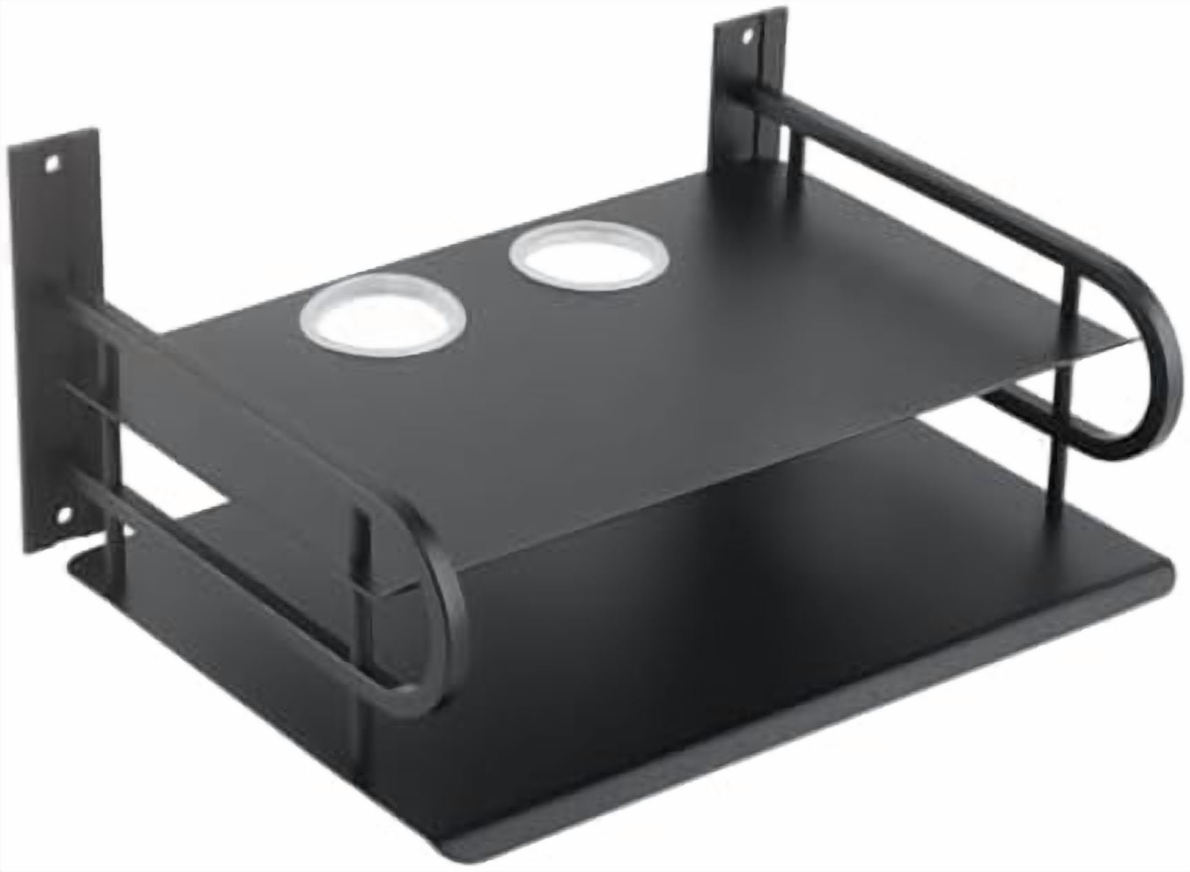 Wall Mount Dvd Shelf, Double Layer Floating Wall Shelf TV Box Shelf ...