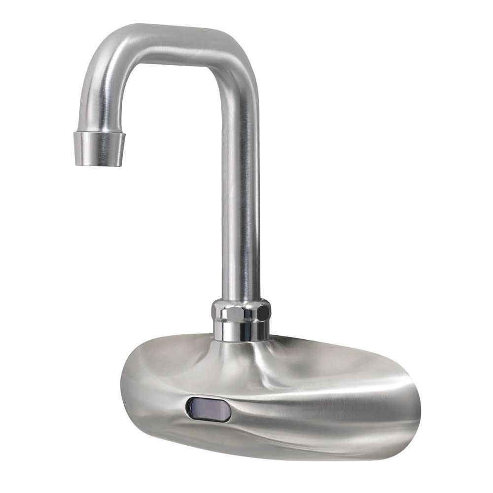 Wall+Mount+Electronic+Faucet+-+4%22+Centers%2c+High+Arc+Spout%2c+Satin ...