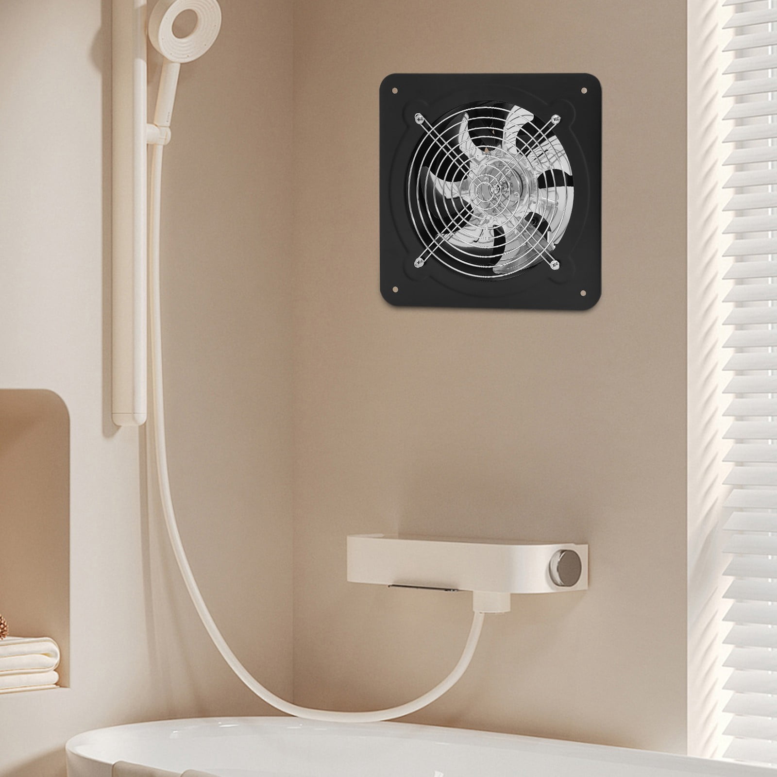 Wall Mount Exhaust Fan, Black Ventilation Fan, Wall-mounted Exhaust Fan ...