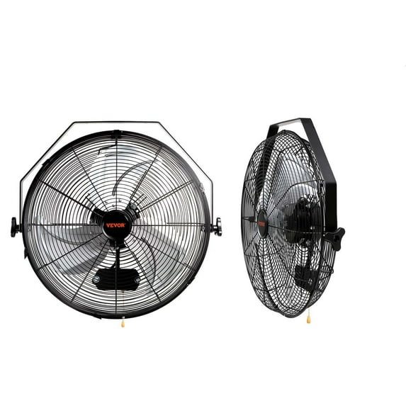 Wall Mount Fan, 2 PCS 18 inch Manual 360-Degree Tilt Adjustment, 3 ...