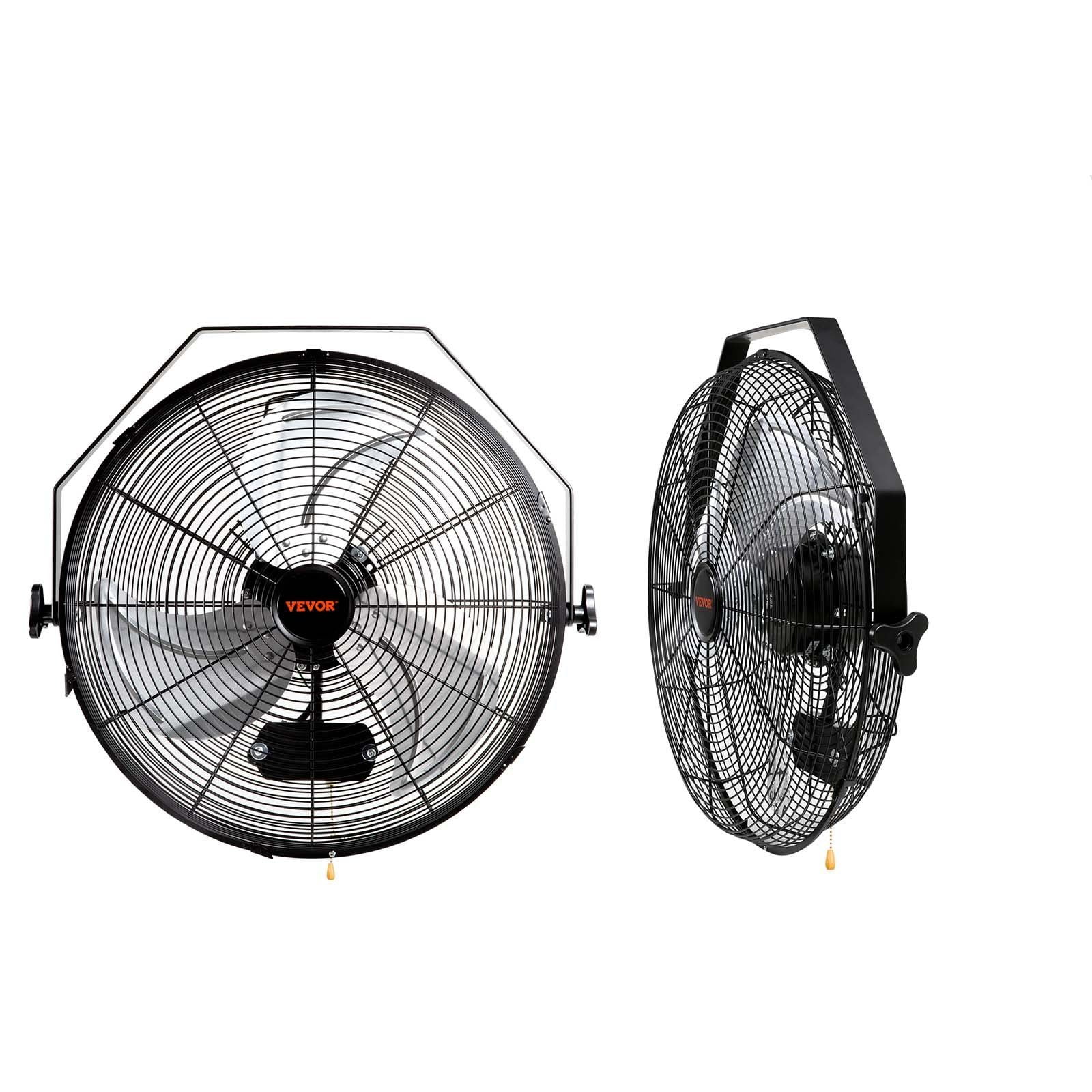 Wall Mount Fan, 2 PCS 18 inch Waterproof, 3-speed High Velocity Max. 4000 CFM Industrial Wall ...
