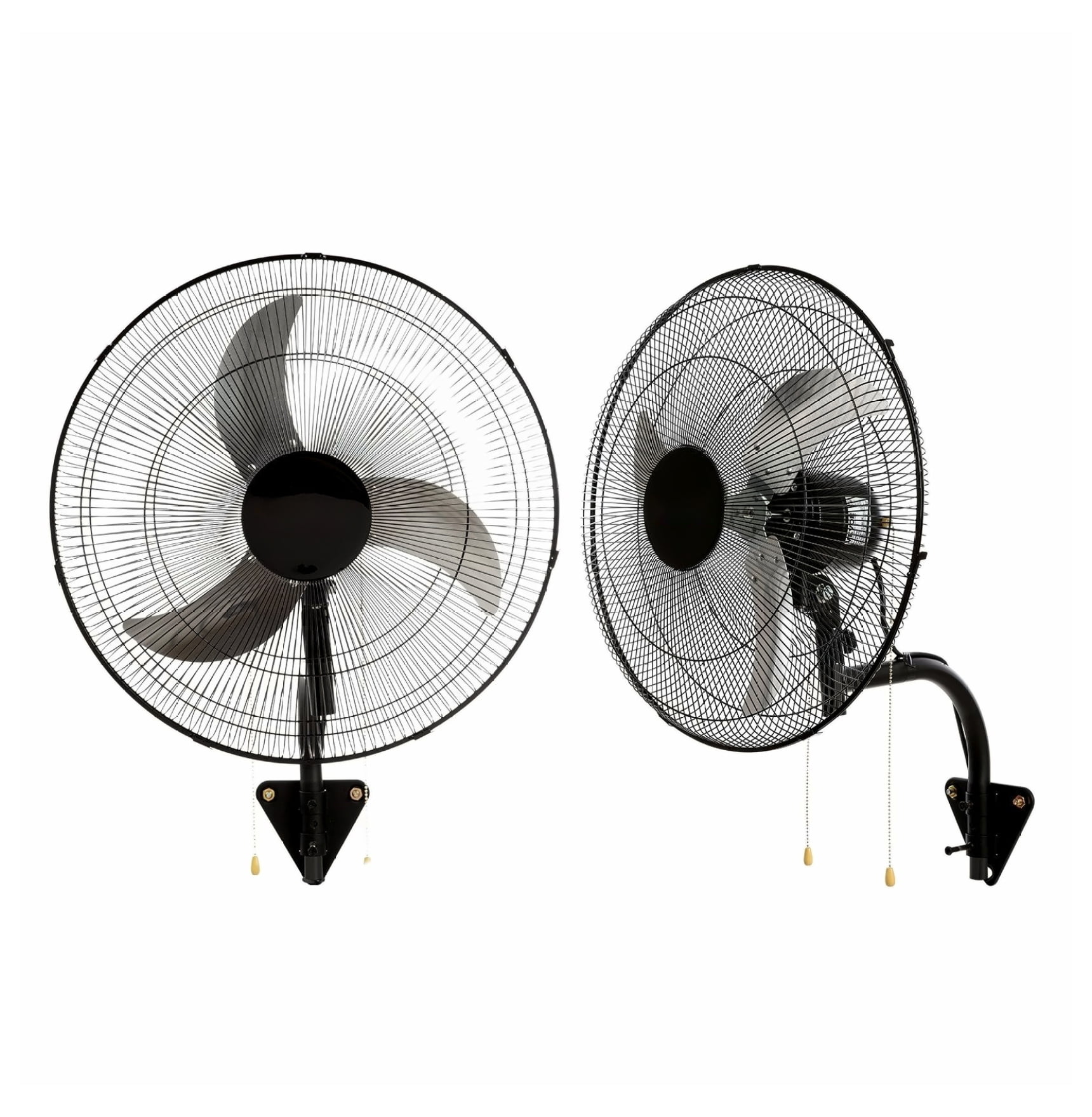 Wall Mount Fan 2-Pack, 20 inch Oscillating Industrial Fans, 3 Speed ...