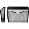 Casewin Single Pocket Wall Mountable File Organizer, Black Metal Mesh ...
