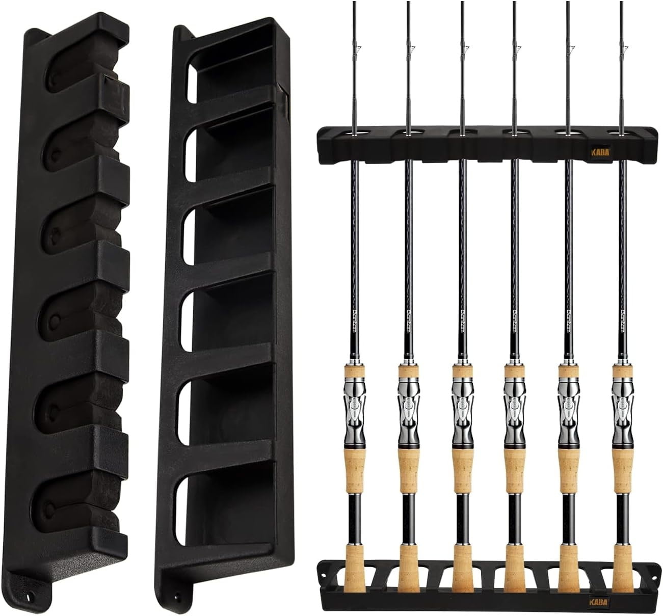 Wall Mount Fishing Rod Rack Holder Stand,Vertical Horizontal Storage ...